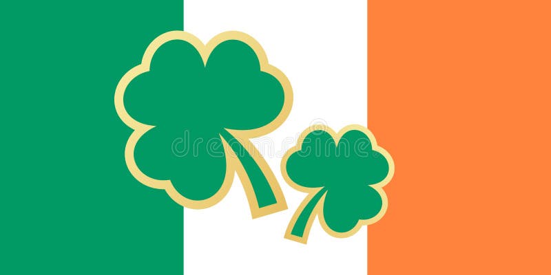 Ireland saint patrick flag stock vector. Illustration of leaf - 83278225