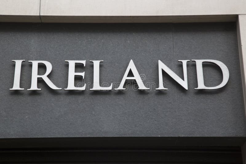 Ireland Sign on Building stock photo. Image of ireland - 191708870