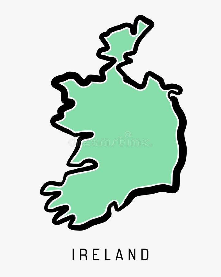 Ireland simple map stock vector. Illustration of country - 100123549