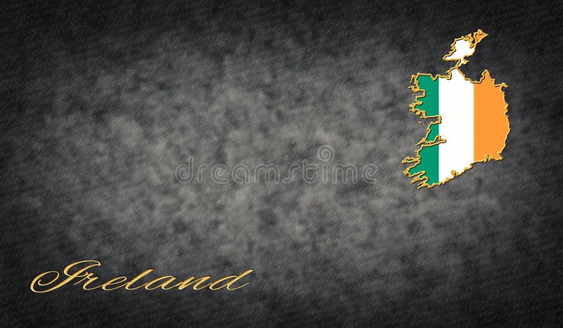 Ireland Symbols, Map of Ireland Stock Photo - Image of landmark, crafts ...