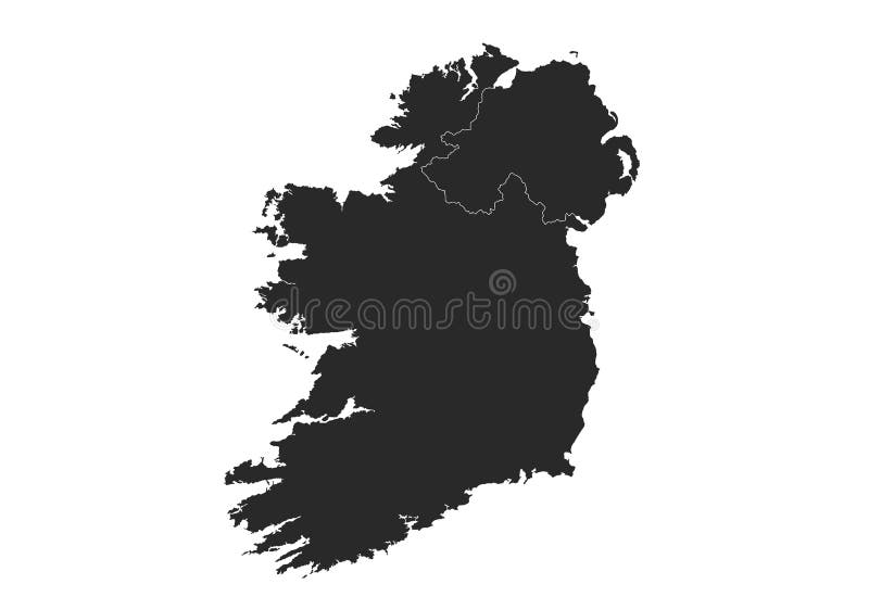Ireland Vector Map. Isolated Geographic Template Stock Vector ...