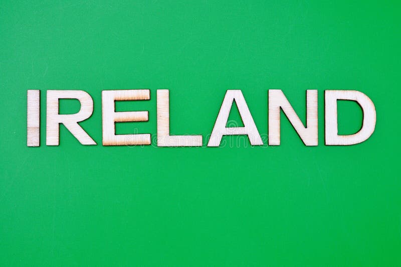 Ireland Write on Green Background Stock Illustration - Illustration of ...
