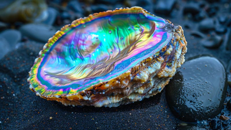 Iridescent Abalone Shell Rocks Stock Photos - Free & Royalty-Free Stock ...