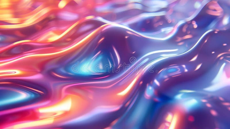 Iridescent Abstract Gradient Background with Flowing Colors and Smooth ...