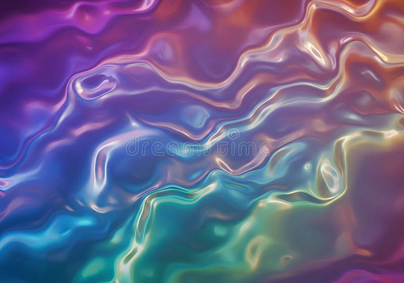 Iridescent Liquid Abstract stock illustration. Illustration of pattern ...