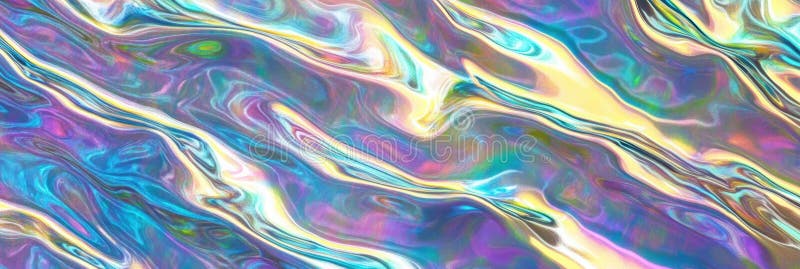 Iridescent Abstract Waves of Multicolored Light Creating Dynamic and ...