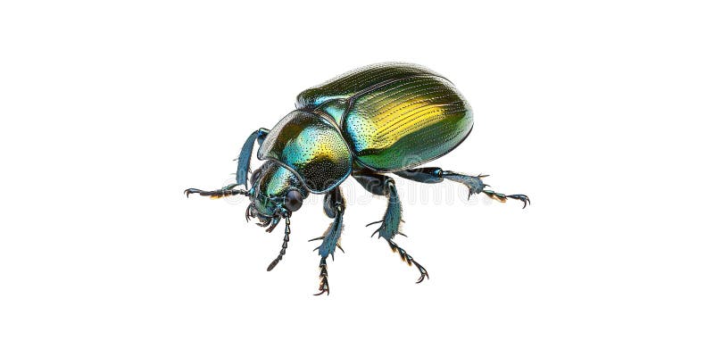 Iridescent Beetle. Nature S Vibrant Insect Display Isolated on ...