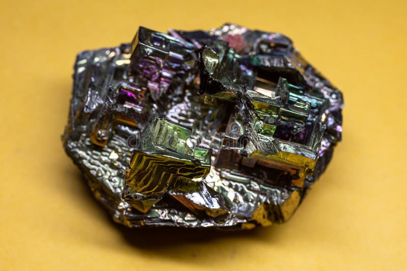 Iridescent Bismuth Crystals Stock Photo - Image of blast, germany ...