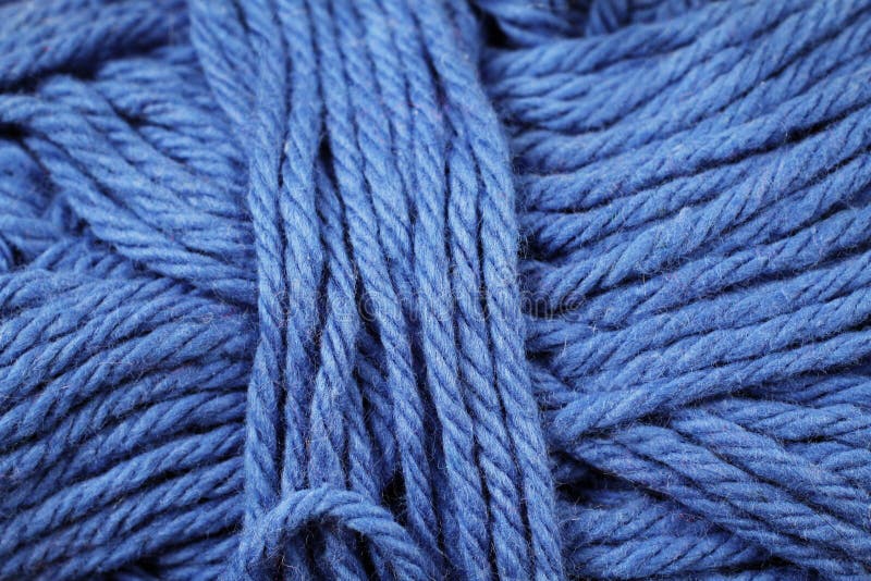 Blue Yarn close up stock image. Image of knit, woolen - 18488619