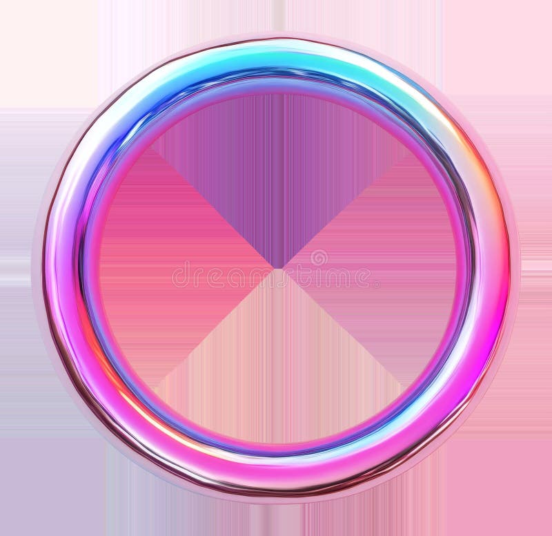 Iridescent Circular Frame with Pastel Colors, Abstract Design. Modern ...