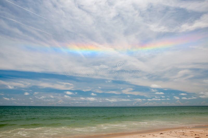 Iridescent Cloud Over Playalinda Beach Stock Image - Image of national ...