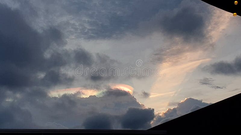Iridescent Cloud Rainbow Color on Cloud Natural Phenomena 4k Stock ...