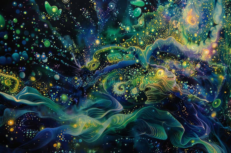 Iridescent Colorful Abstract Mystical Galactic Dreams Cosmos Texture ...