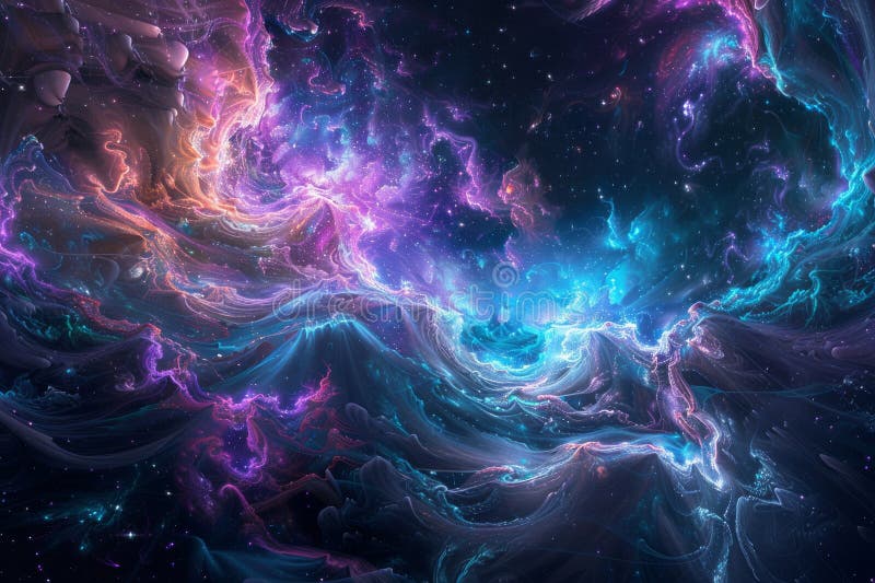 Iridescent Colorful Abstract Mystical Galactic Dreams Cosmos Texture ...