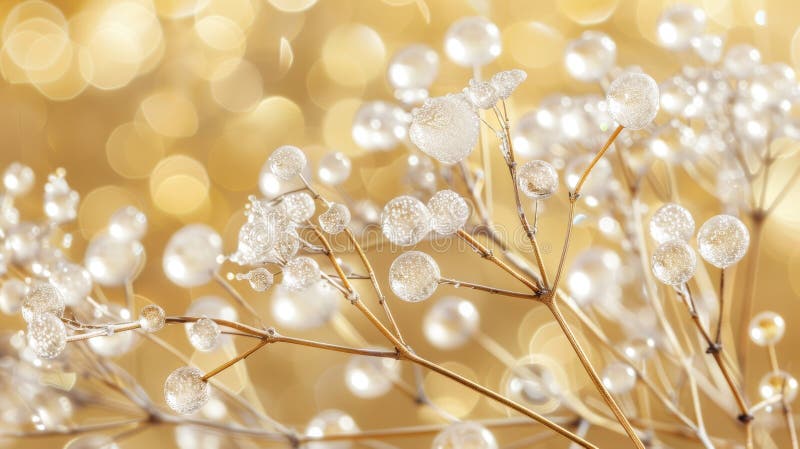 Iridescent Crystal Light Reflecting on Soft Yellow Backdrop with ...