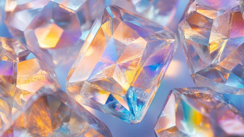 Iridescent Crystals Sparkling Background Stock Illustration ...