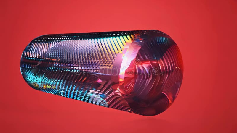 Iridescent Diamond-textured Capsule Rendered in a Hyper-realistic 3D ...