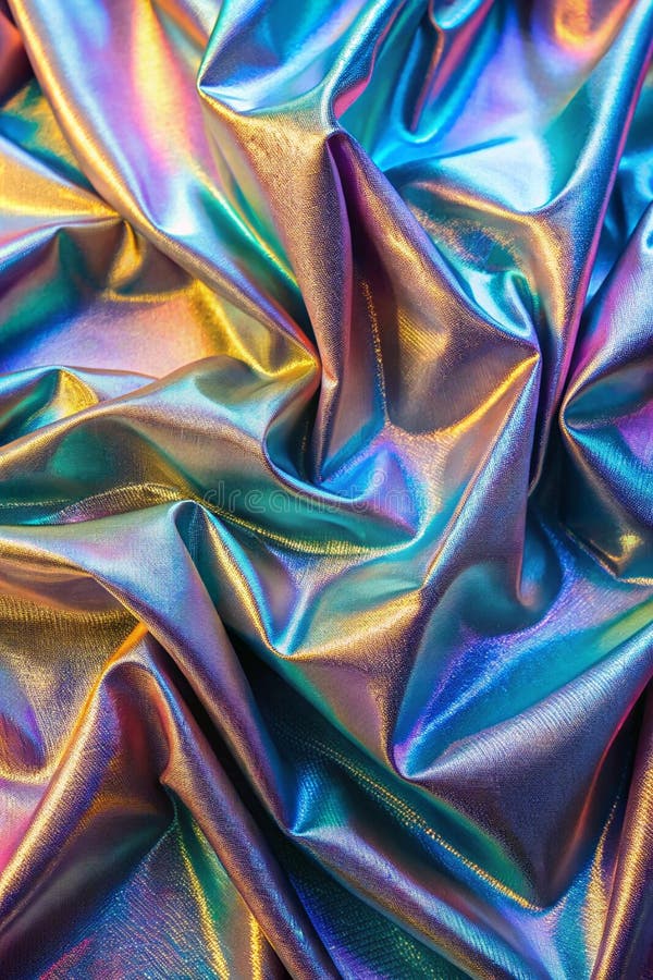 Iridescent Fabric Collage with Holographic Texture for 3D Mapping Stock ...