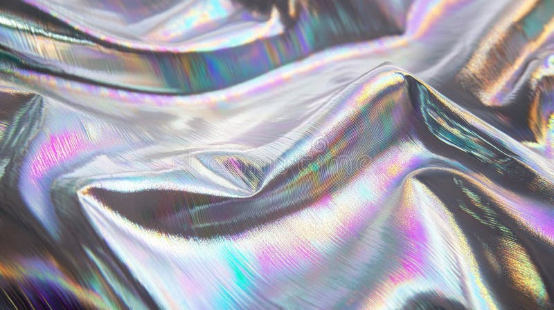 Iridescent Fabric Texture with Rainbow Shimmer Stock Illustration ...