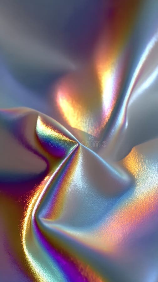 Iridescent Fabric Texture with Rainbow Shimmer Stock Illustration ...