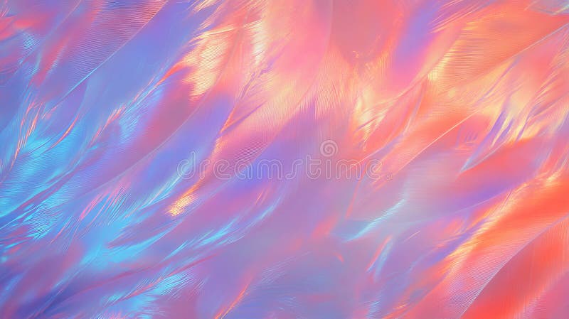 Iridescent Feather Texture Wall Design for Interior Decoration and Art ...