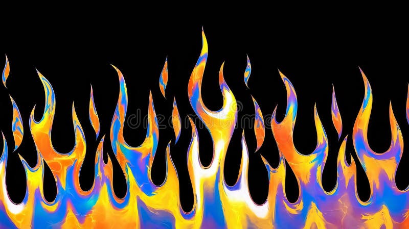Iridescent Flames Graphic Design Element, Colorful Good Resolution ...