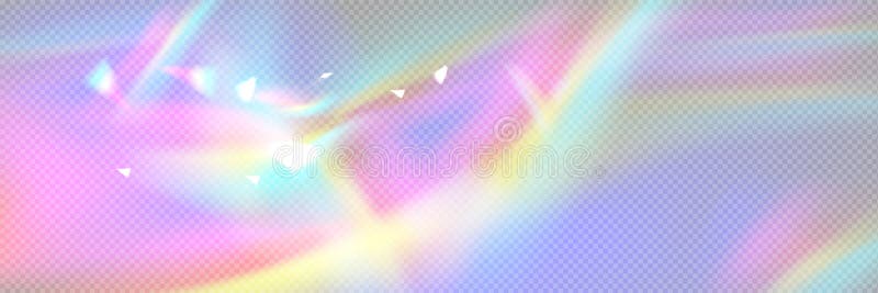 Iridescent Flare Background with Crystal or Prism Rainbow Hologram ...