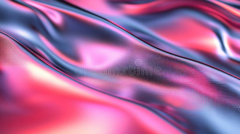 Iridescent Flowing Fabric Abstract Texture with Vibrant Pink and Blue ...