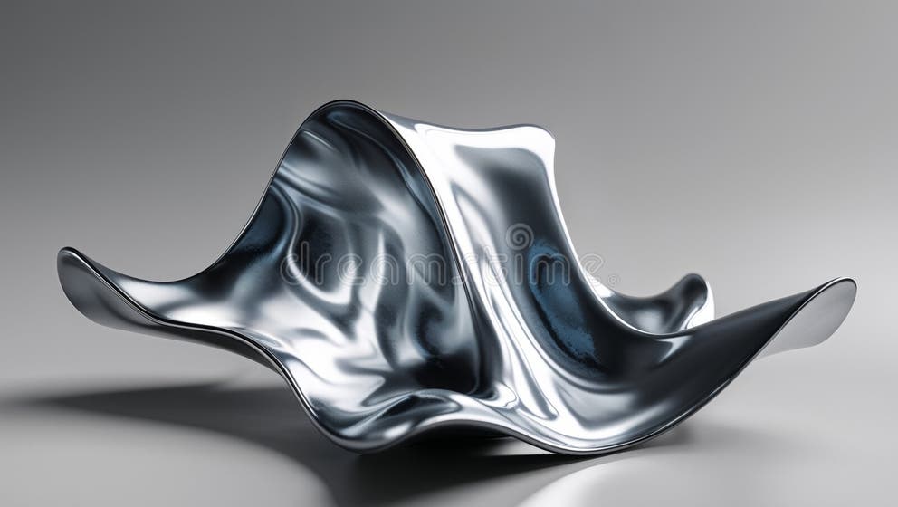 Iridescent Fluid Shape Creating an Optical Illusion with Liquid Metal ...