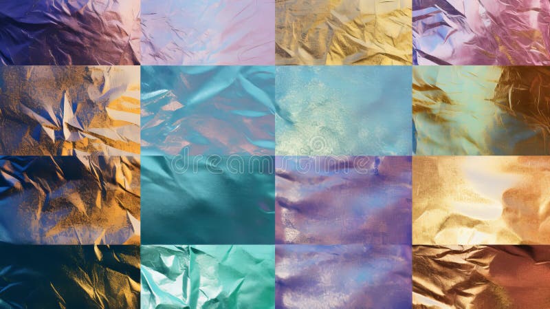 Iridescent Foil Texture Pack Holographic Background Overlay Stock ...