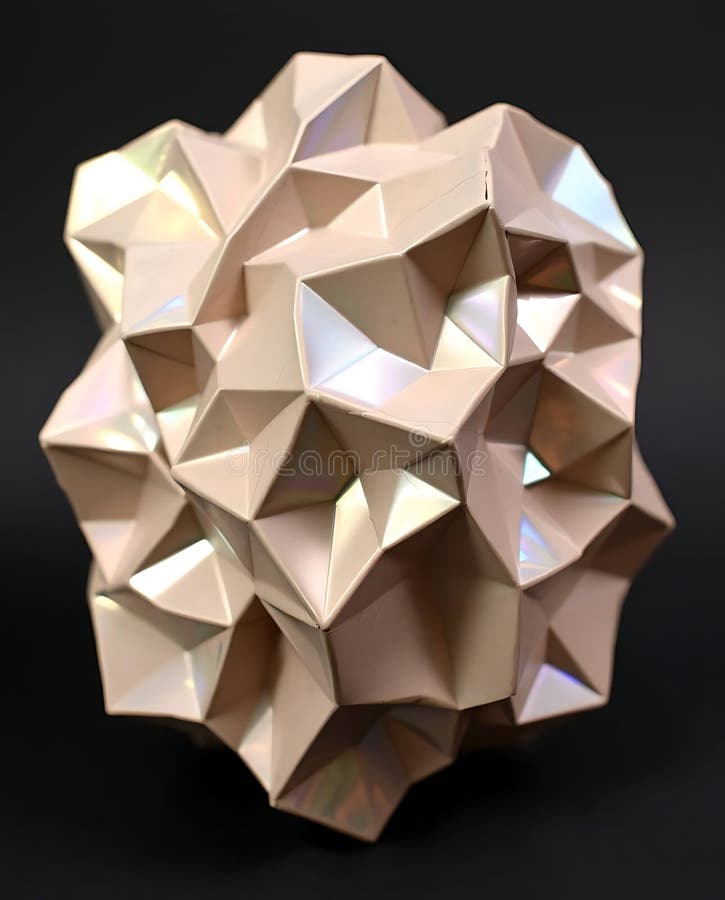 Iridescent Geometric Abstract Form Stock Image - Image of shiny ...