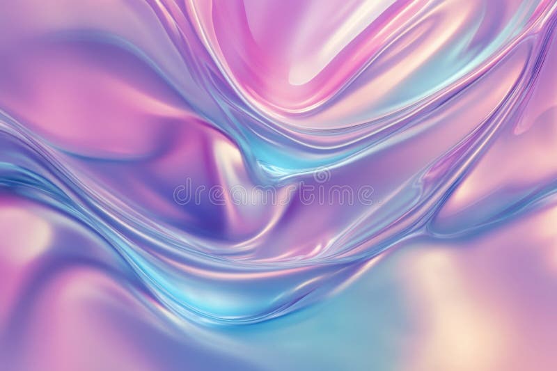 Iridescent Glass Background with Smooth Flowing Textures in Pastel ...