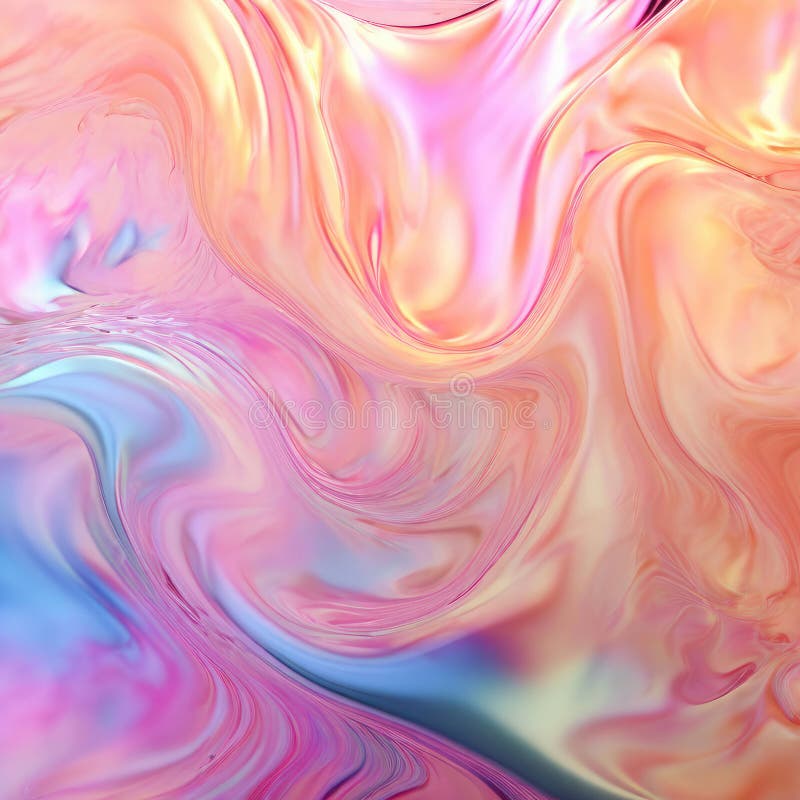 Iridescent Glass Colorful Background. Liquid Wavy Texture Stock Photo ...