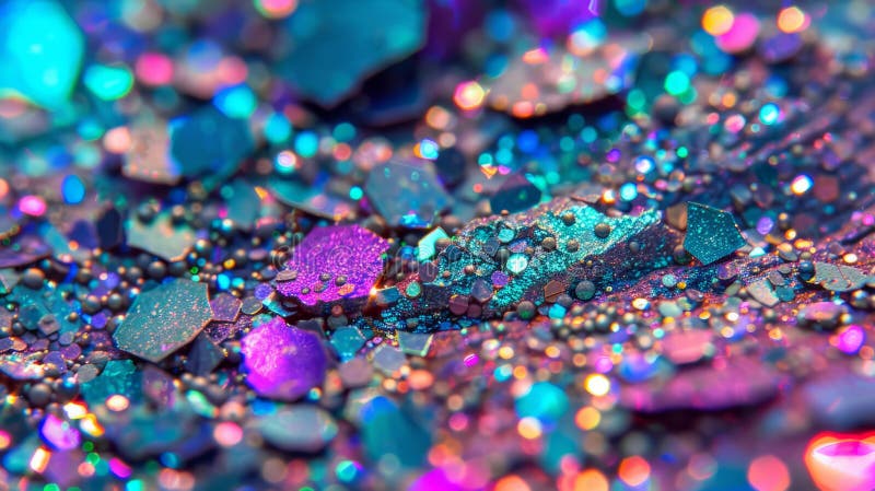 Iridescent Glitter Texture: Abstract Bokeh Sparkle Background, Festive ...