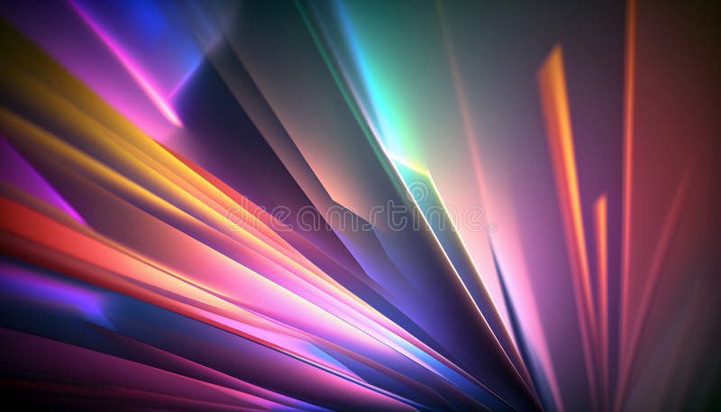 Iridescent Holographic Lightrays Textural Background.Geometric Cells ...