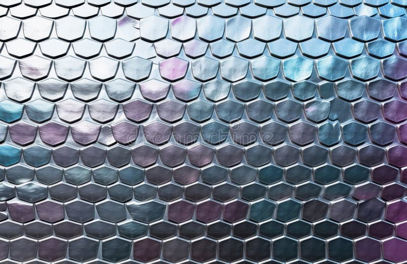 Iridescent Honeycomb Pattern with Cosmic Glow. Generative AI Stock ...