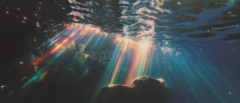 Iridescent Light Rays Dance through Water Creating a Mesmerizing ...