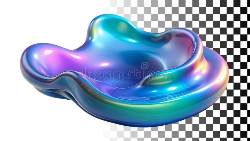 Iridescent Liquid Drop, Fluid, Abstract and Colorful Texture Png ...