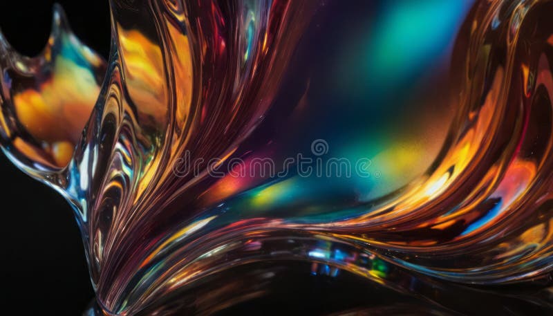 Iridescent Liquid Glass Wallpaper Stock Photo - Image of transparent ...