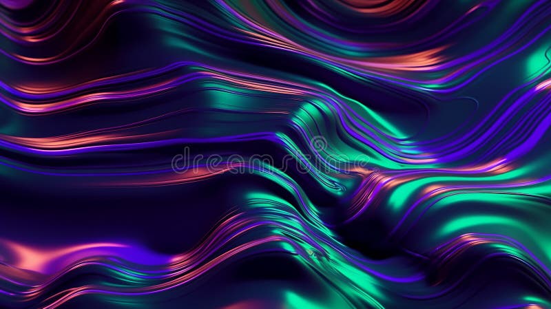 Iridescent Liquid Metal Surface Background. Design Element. Template ...
