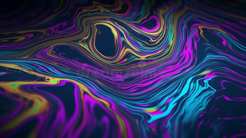 Iridescent Liquid Metal Surface Background. Design Element. Template ...