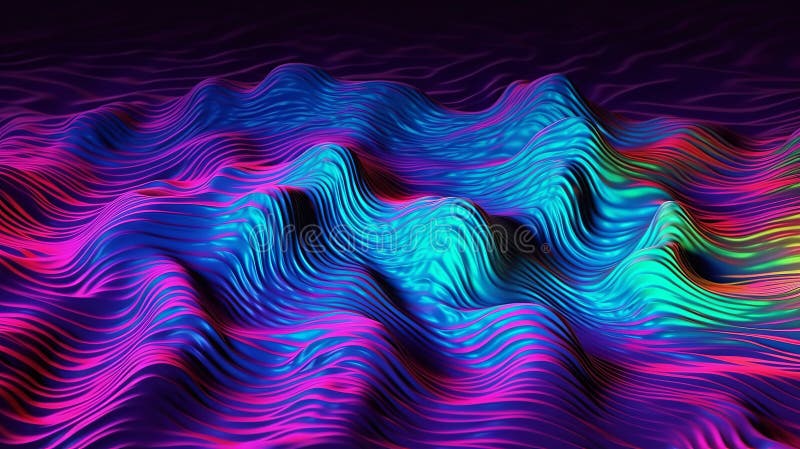 Iridescent Liquid Metal Surface Background. Design Element. Template ...