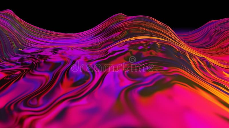 Iridescent Liquid Metal Surface Background. Design Element. Template ...