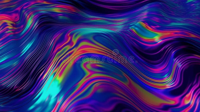 Iridescent Liquid Metal Surface Background. Design Element. Template ...