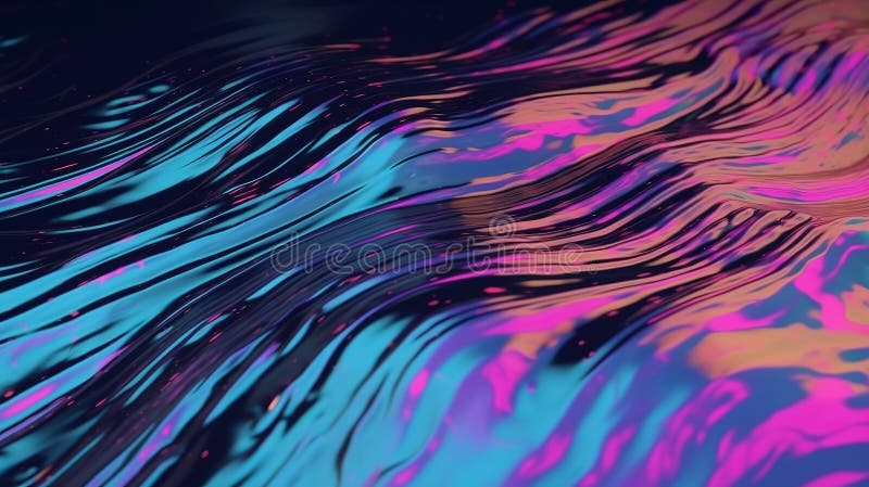 Iridescent Liquid Metal Surface Background. Design Element. Template ...