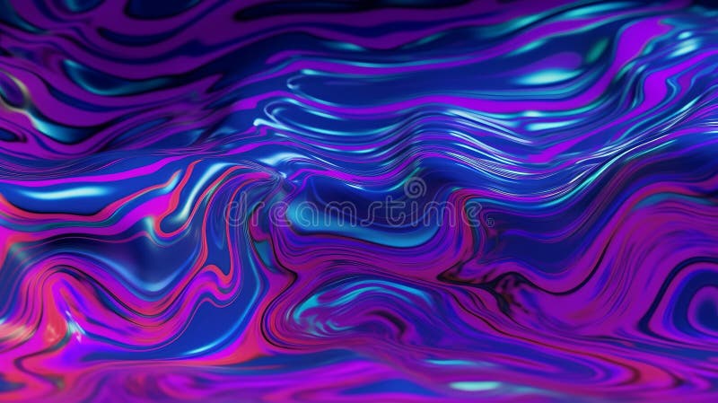 Iridescent Liquid Metal Surface Background. Design Element. Template ...