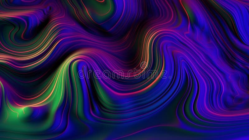 Iridescent Liquid Metal Surface Background. Design Element. Template ...