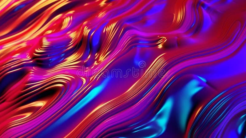 Iridescent Liquid Metal Surface Background. Design Element. Template ...