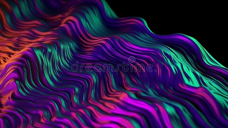Iridescent Liquid Metal Surface Background. Design Element. Template ...