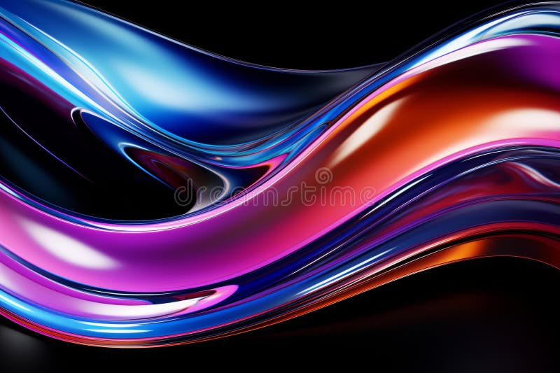 Iridescent Liquid Three-dimensional Texture,vibrating Color Effect,high ...